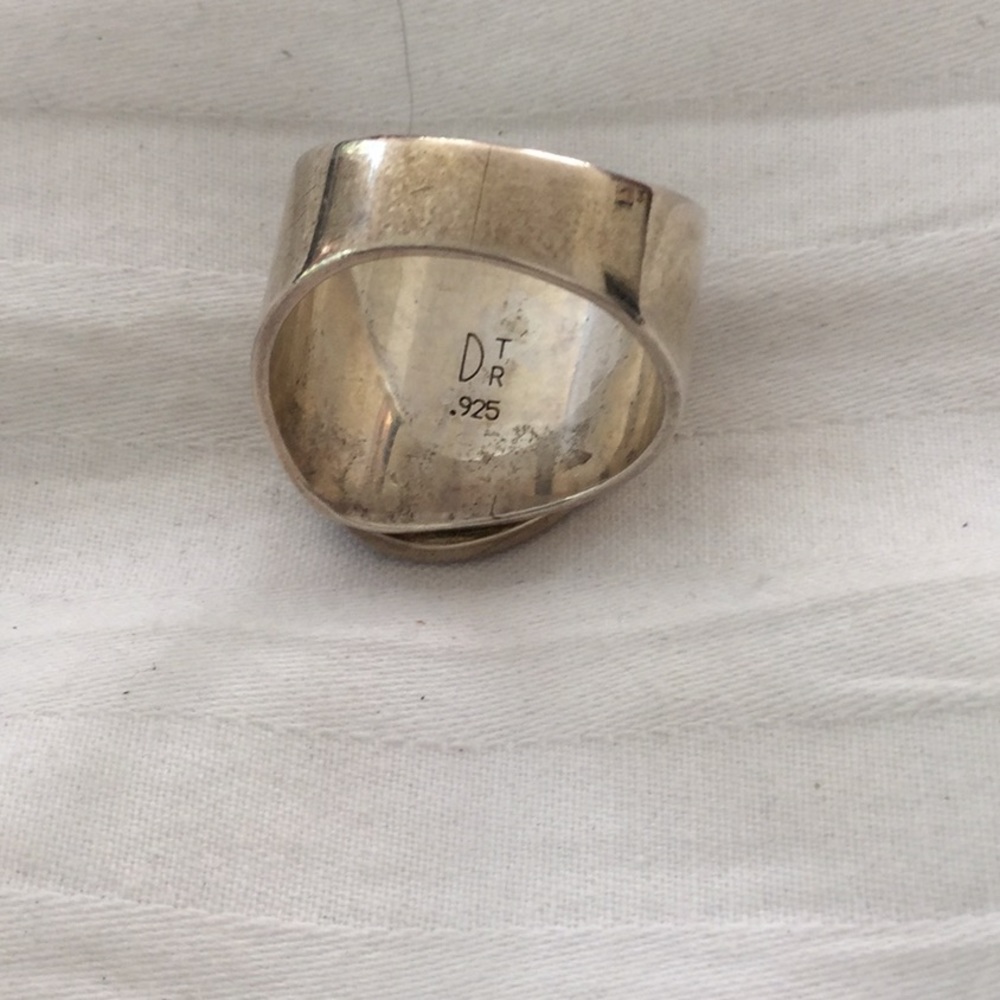 Signed Sterling Agate Ring - Gem